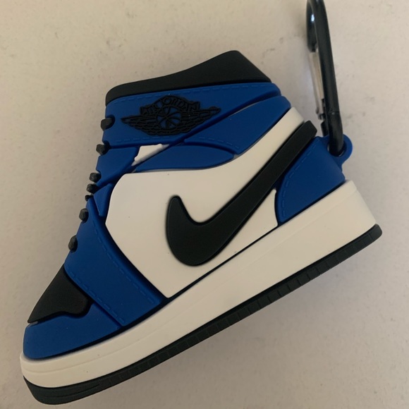 Headphones | Airpod Case Air Jordan Inspired Blue Black And White ...